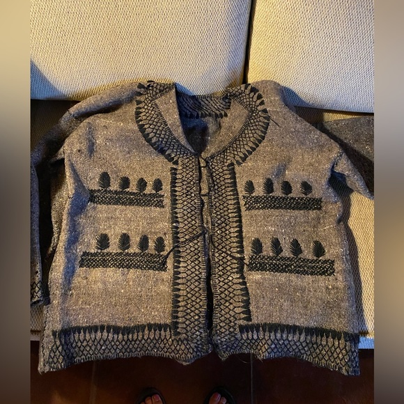 Jackets & Coats | Artisanal Authentic Wool Blanket Jacket From Chamula Mexico | Poshmark